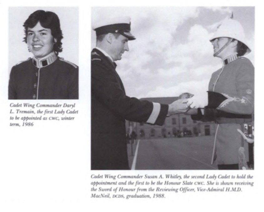 Officer Cadet Daryl Tremain became the first woman to be appointed ...
